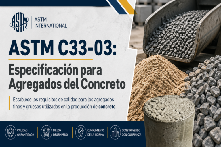 ASTM C33-03: Especificación de Agregados para Concreto
