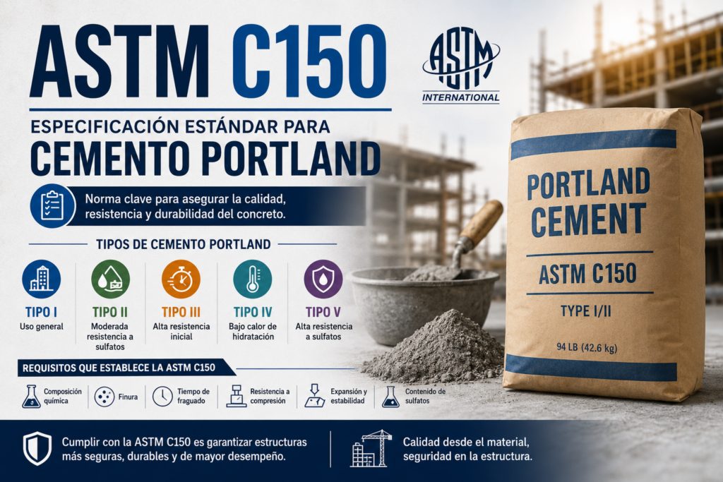 ASTM C150: Especificación Estándar para Cemento Portland